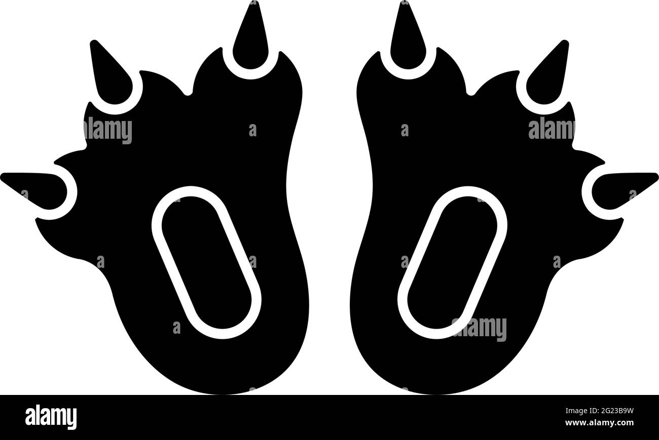 Funny slippers black glyph icon Stock Vector Image & Art - Alamy