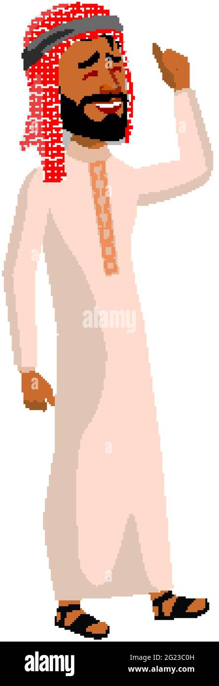 arabic young man listening music at home cartoon vector Stock Vector ...
