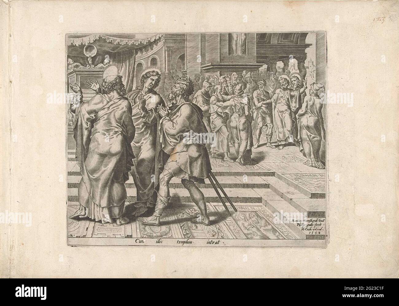 Petrus, Johannes and the lame beggar in the temple; History of Petrus ...