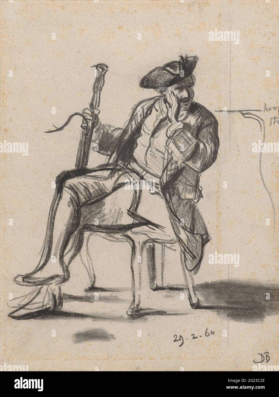 Sitting man with bassoon Stock Photo - Alamy