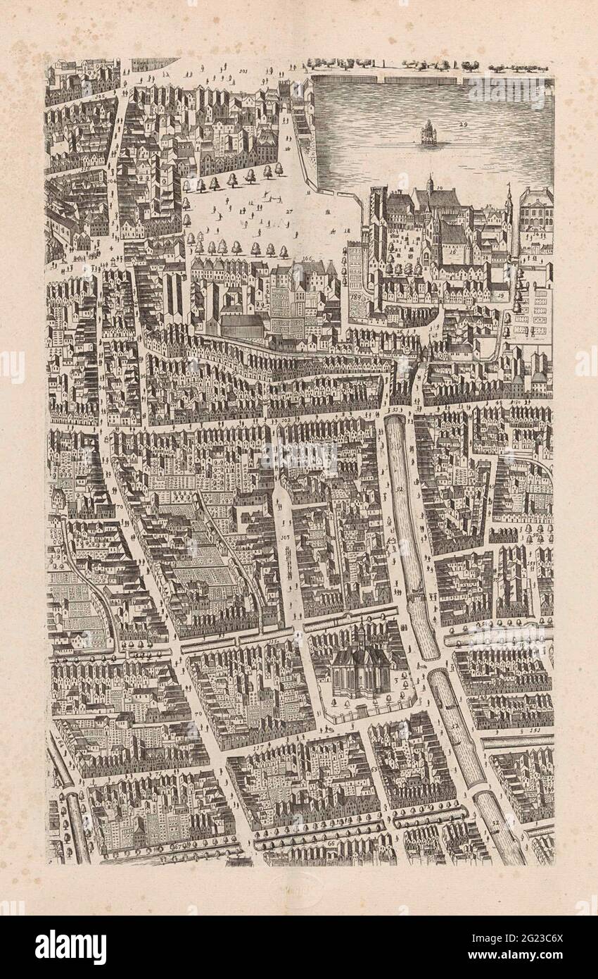 Map of The Hague (seventh part); Map of the figurative map of The Hague ...
