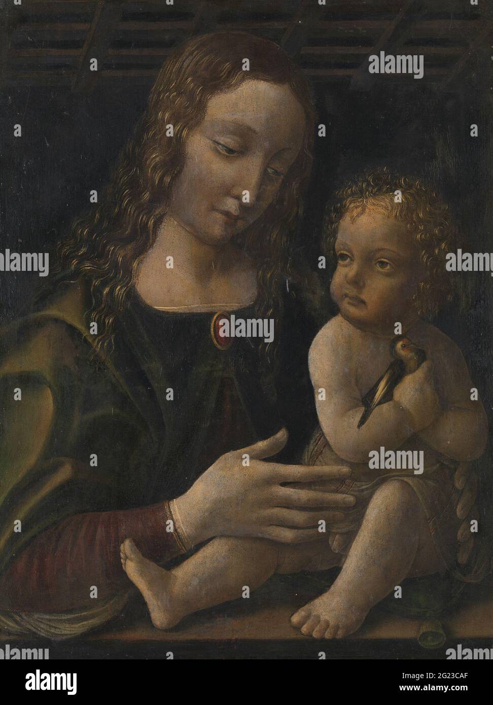 Virgin And Child. Maria with child. Maria standing next to the Christ ...