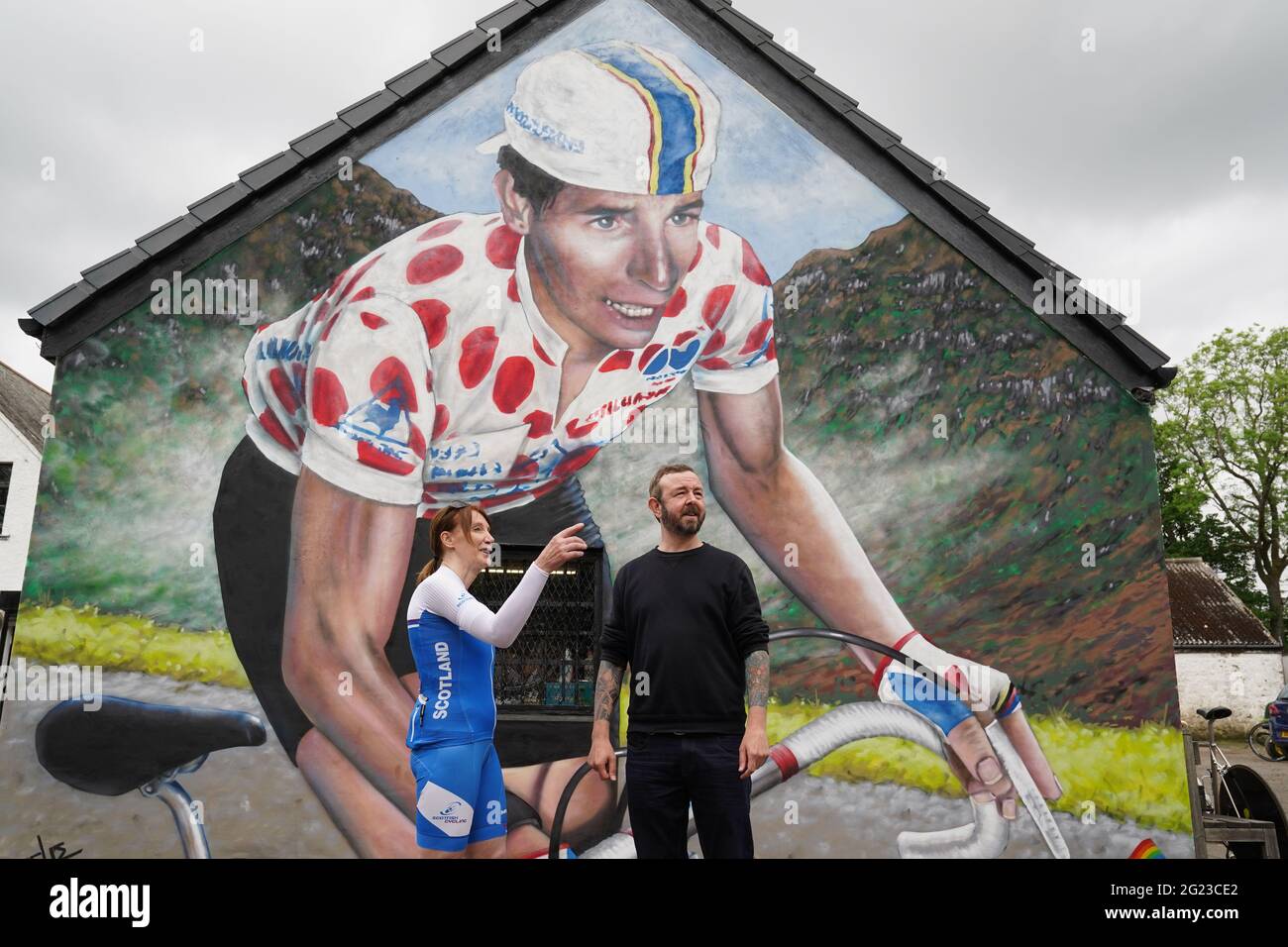 Artist Rogue-One, aka Bobby McNamara (right), and Philippa York at the ...