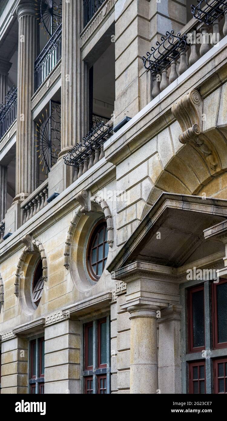 European-style retro buildings and western architecture in Shamian ...