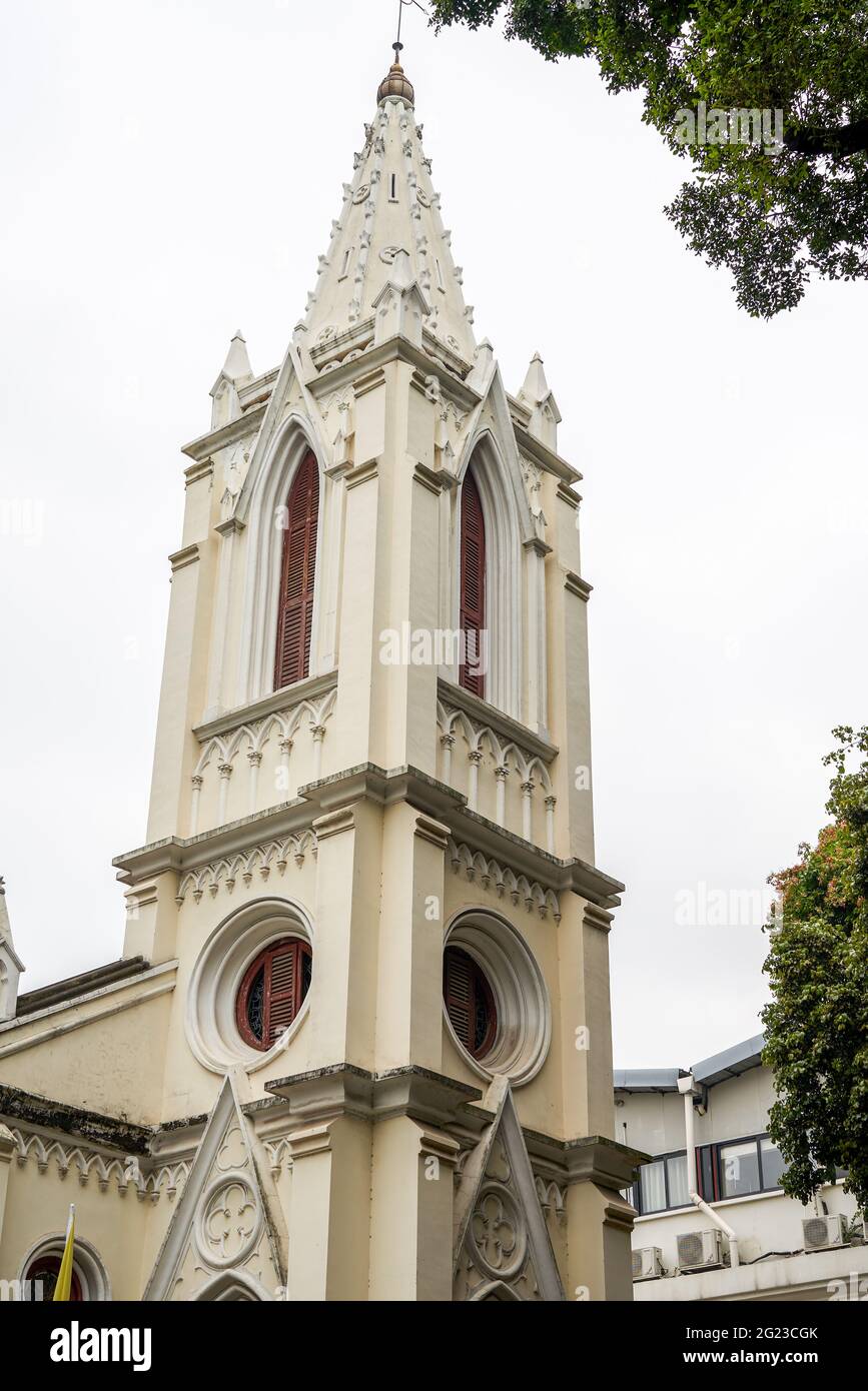 The exterior of the Christian church in Shamian, Guangzhou, China ...
