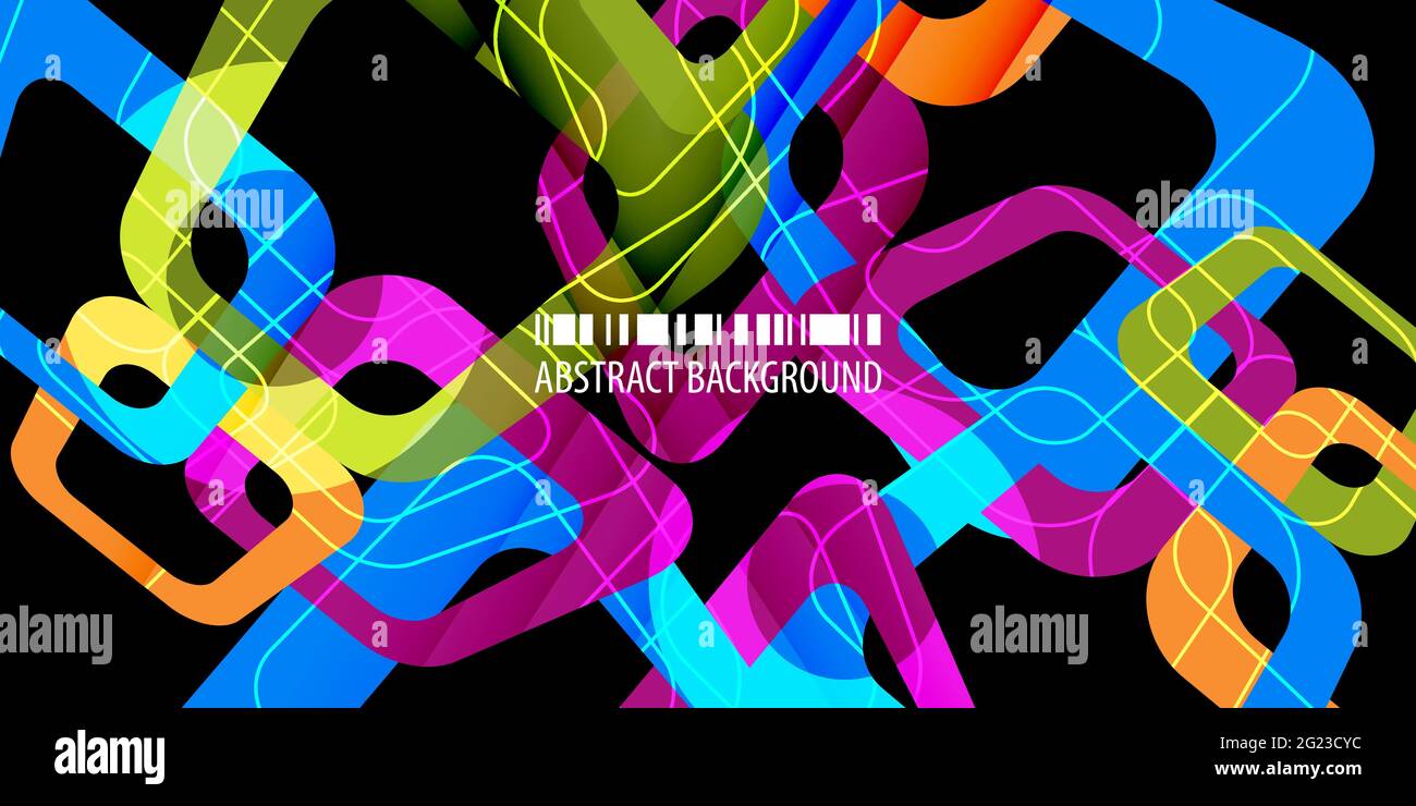 Abstract colorful background template with blended multiple discrete ...