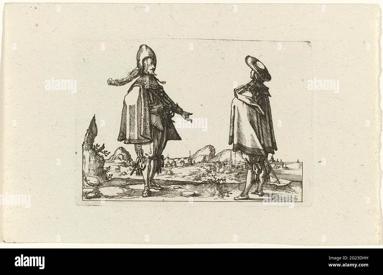 Two noblemen with a cityscape; Soldiers and noblemen; Soldenbüchli ...