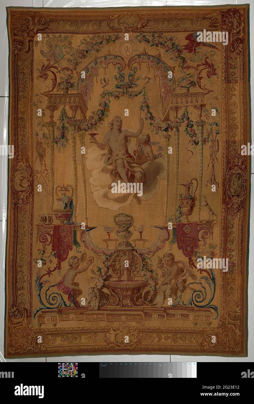 Tapestry with Bacchus as an autumn personification; Portières des Dieux ...