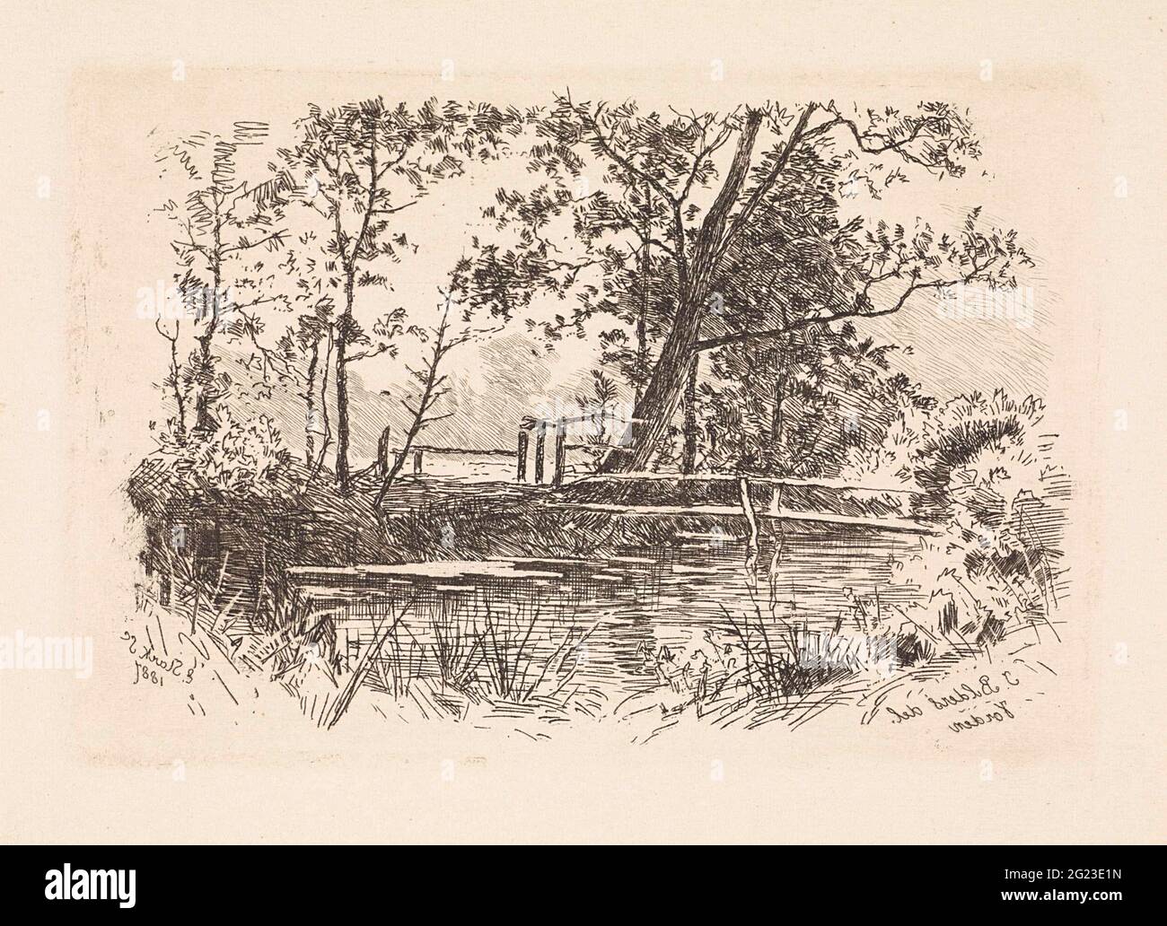 Landscape with ditch Stock Photo - Alamy