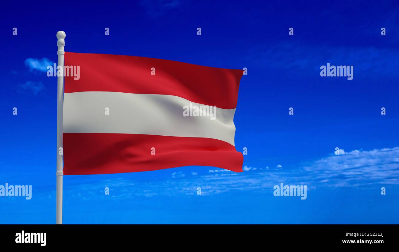 Austria flag wind waving hi-res stock photography and images - Alamy