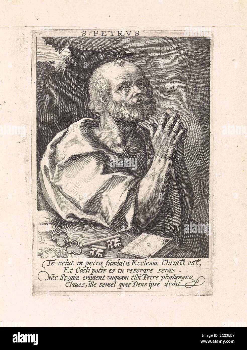 Apostle Petrus. The apostle Petrus in prayer. For him, attribute are ...