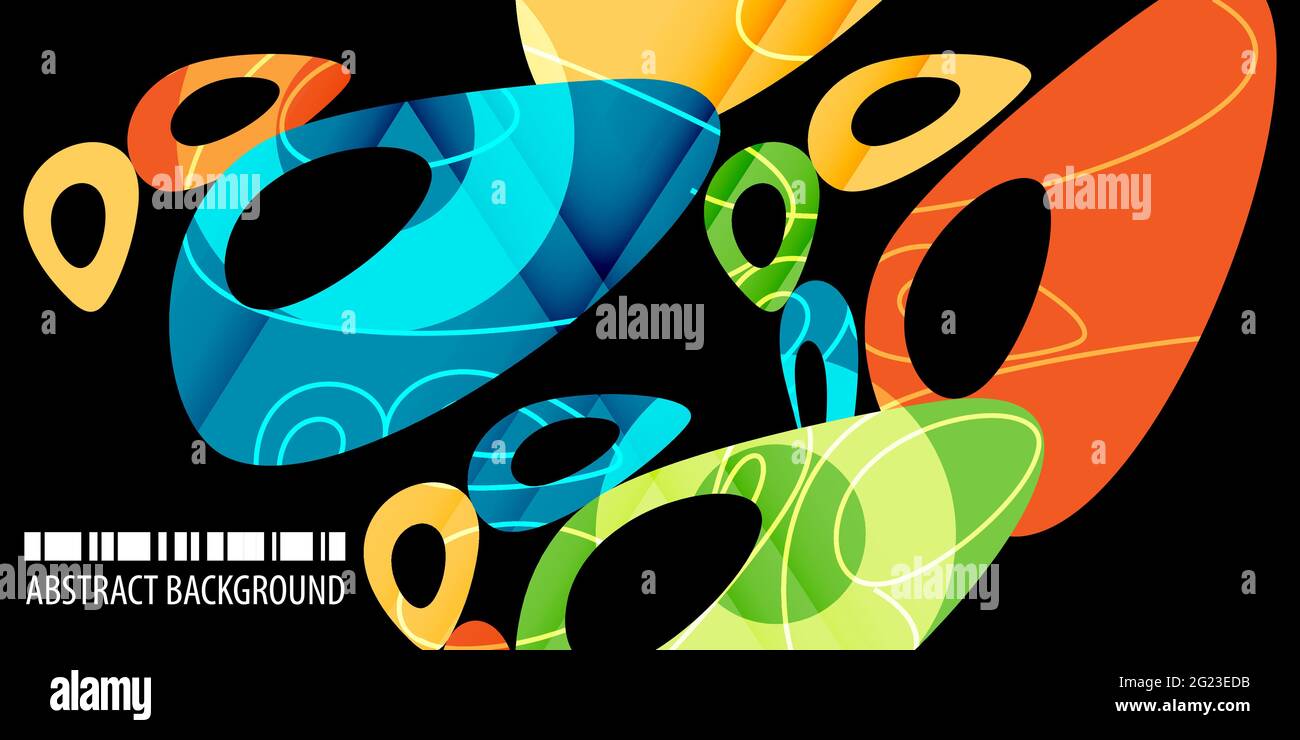 Abstract colorful background template with blended multiple discrete ...