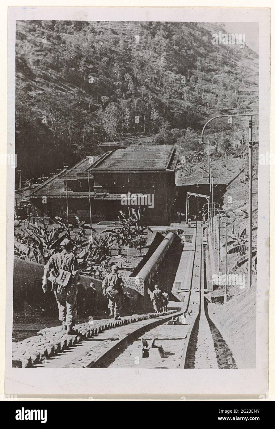 Police action on Java. Dutch soldiers occupied a power station Totang ...