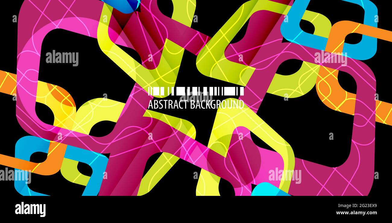 Abstract colorful background template with blended multiple discrete ...