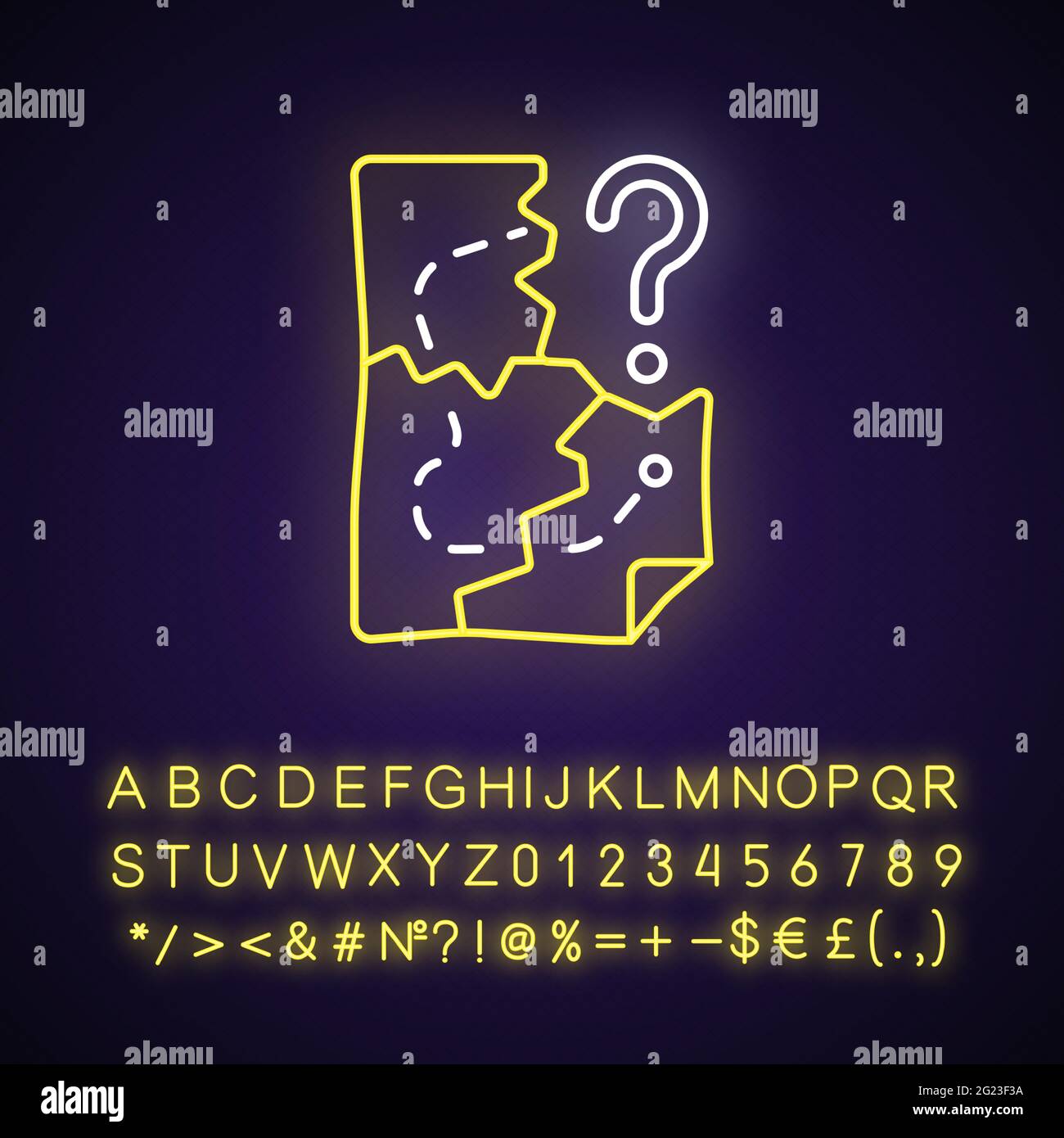 Neon map hi-res stock photography and images - Alamy