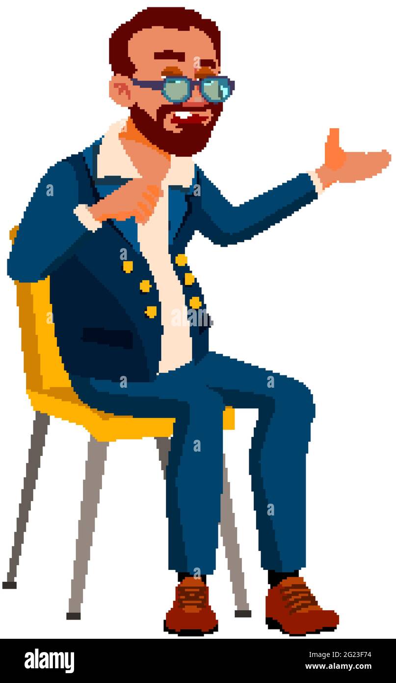 adult guy telling boring story on job cartoon vector Stock Vector Image ...