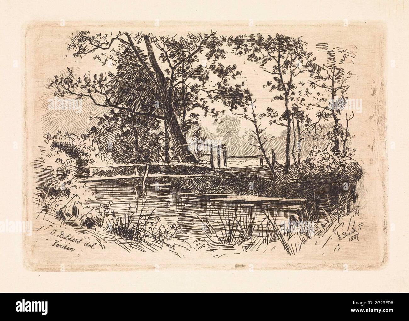 Landscape with ditch Stock Photo - Alamy