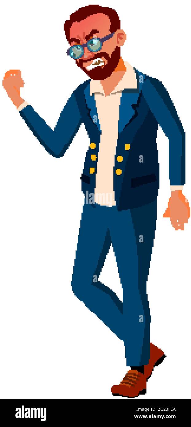 angry man supervisor shouting at employees in conference room cartoon ...
