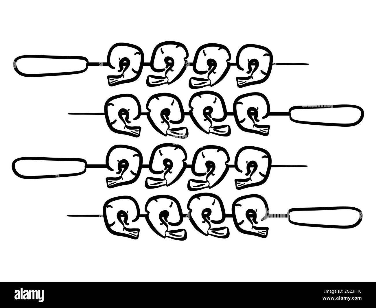 Prawns BBq Line art vector illustration Stock Vector Image & Art - Alamy
