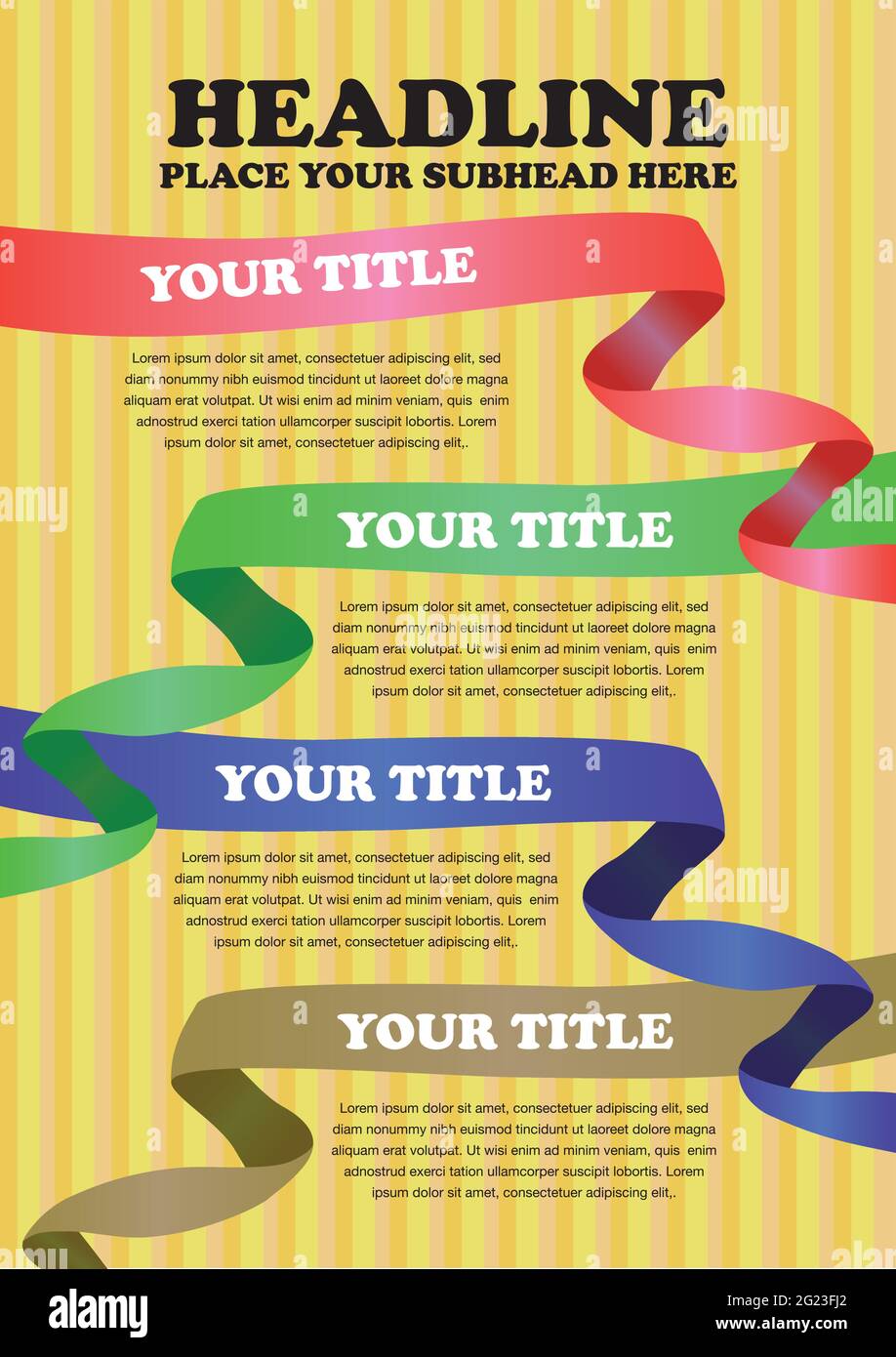 Colorful Paper folding Vector Layout Design Template with area for ...