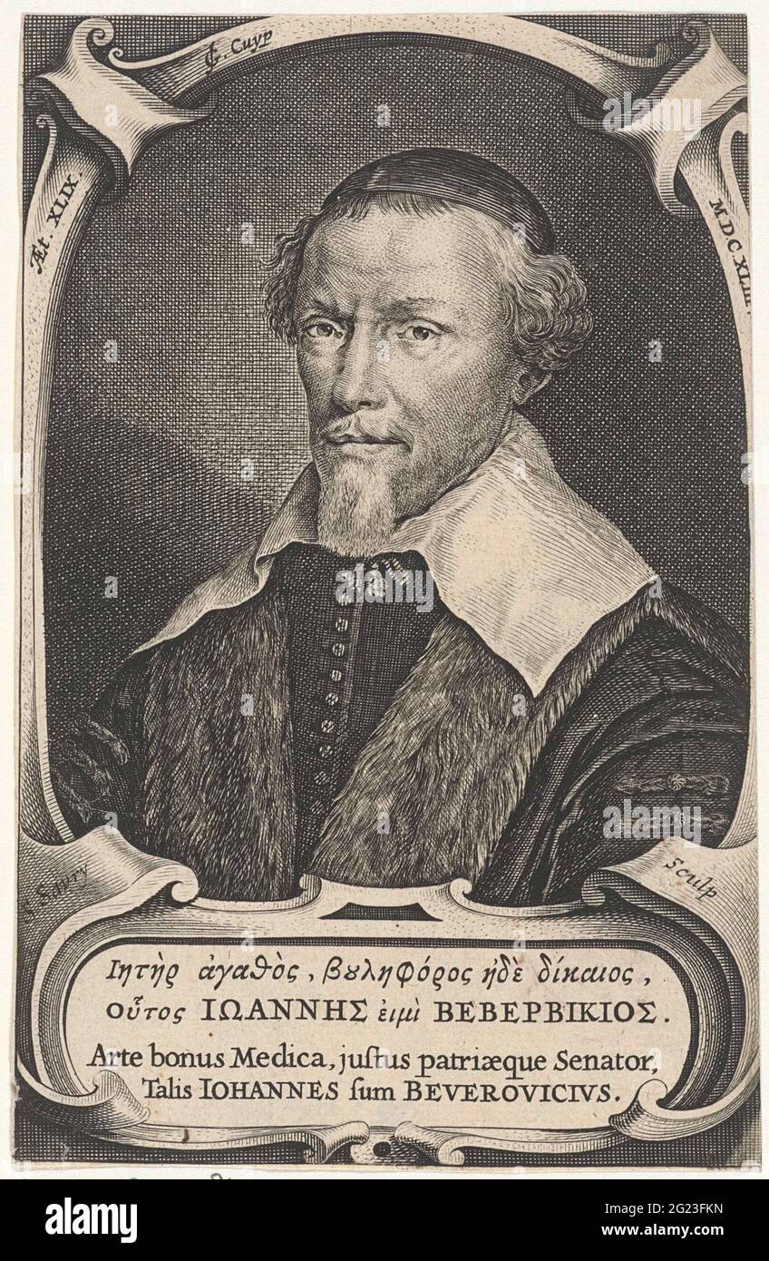 Portrait of Johannes van Beverwijck, doctor and writer Stock Photo - Alamy