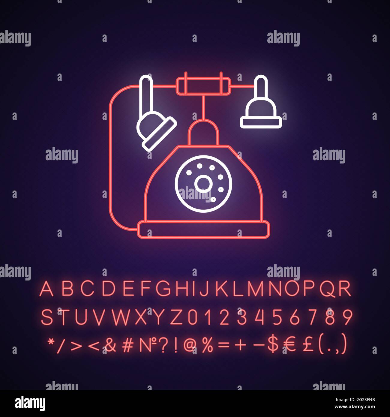 Phone call neon sign Stock Vector Images - Alamy