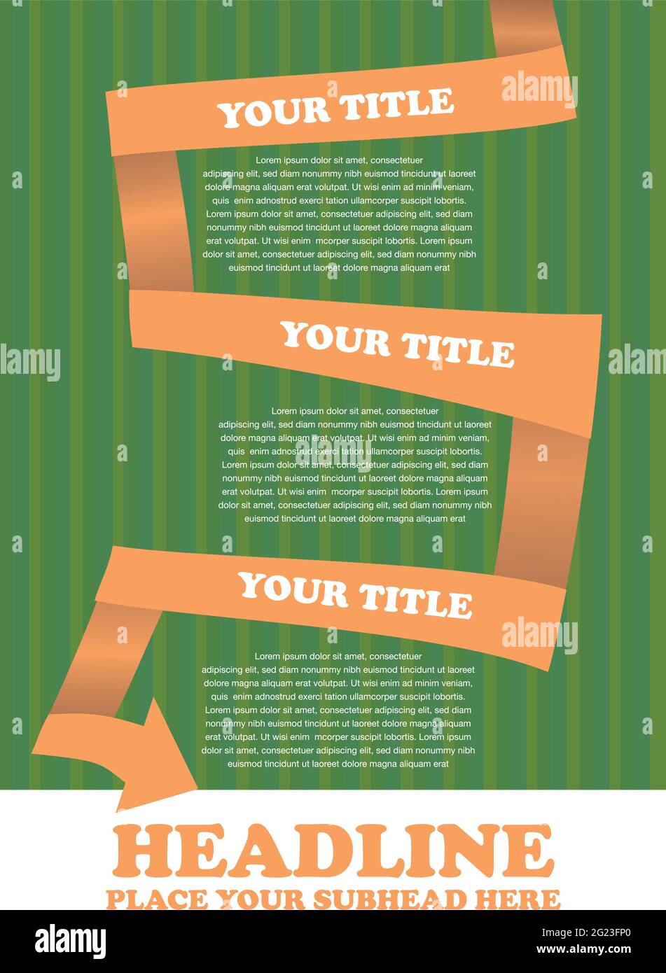 Colorful Paper folding Vector Layout Design Template with area for ...