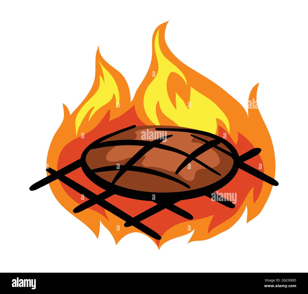 Meat BBq vector isolated on white background Stock Vector Image & Art ...