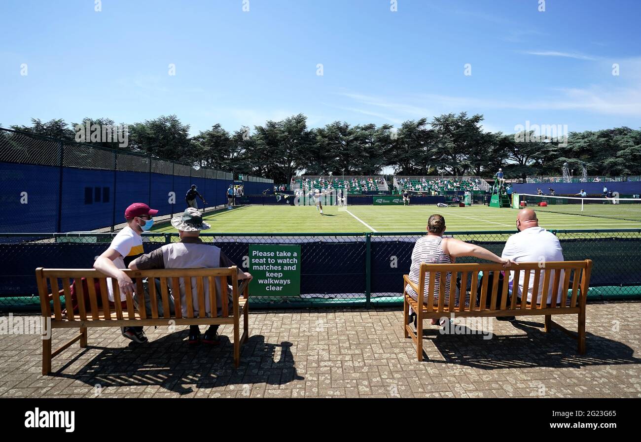 Spectators watch the action during day four of the Viking Open at ...