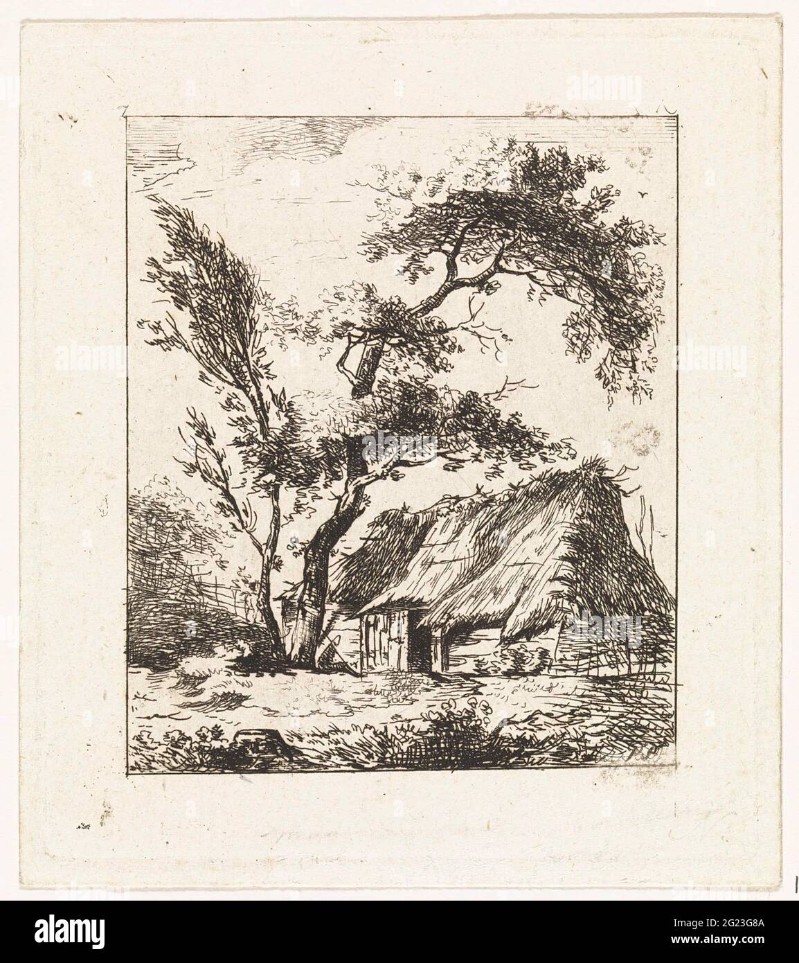 Hut under a tree Stock Photo - Alamy