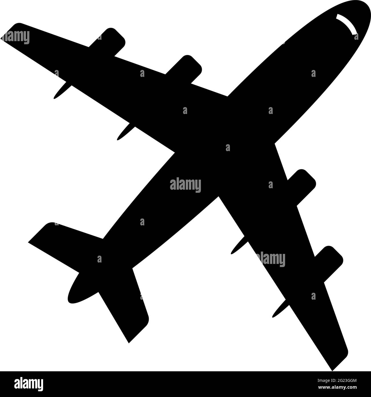 Fluing Airplane, Taking Off Jet. Flat Vector Icon illustration. Simple ...