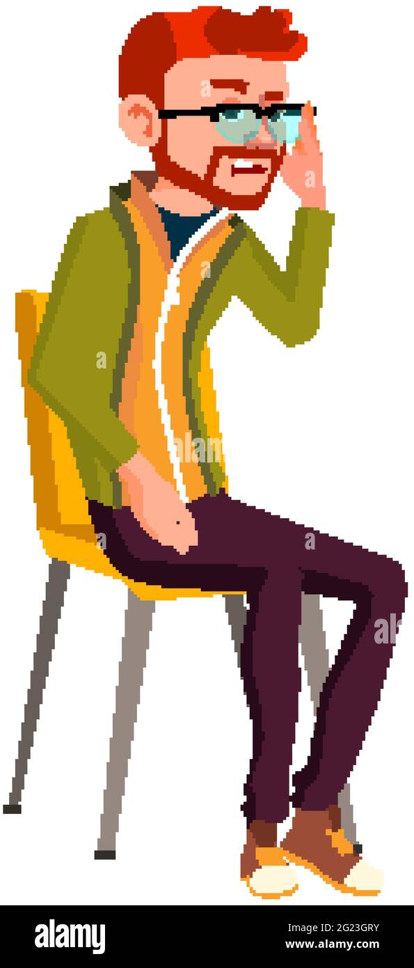 young man student answering on exam cartoon vector Stock Vector Image ...