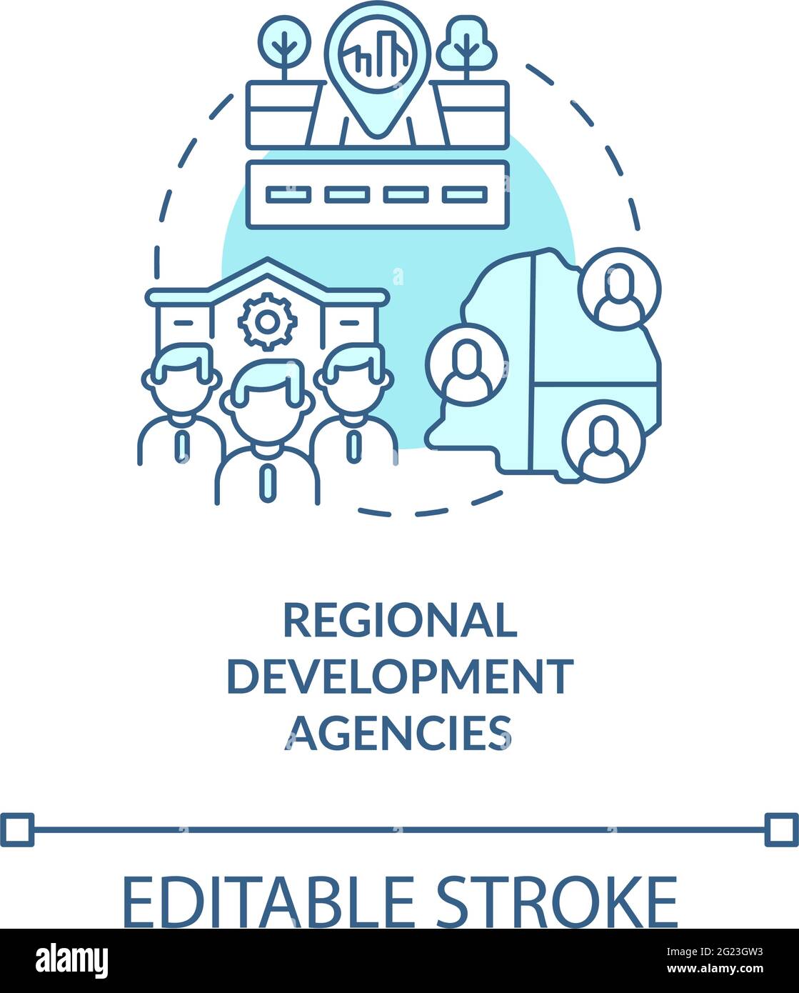 Regional development agencies concept icon Stock Vector Image & Art - Alamy