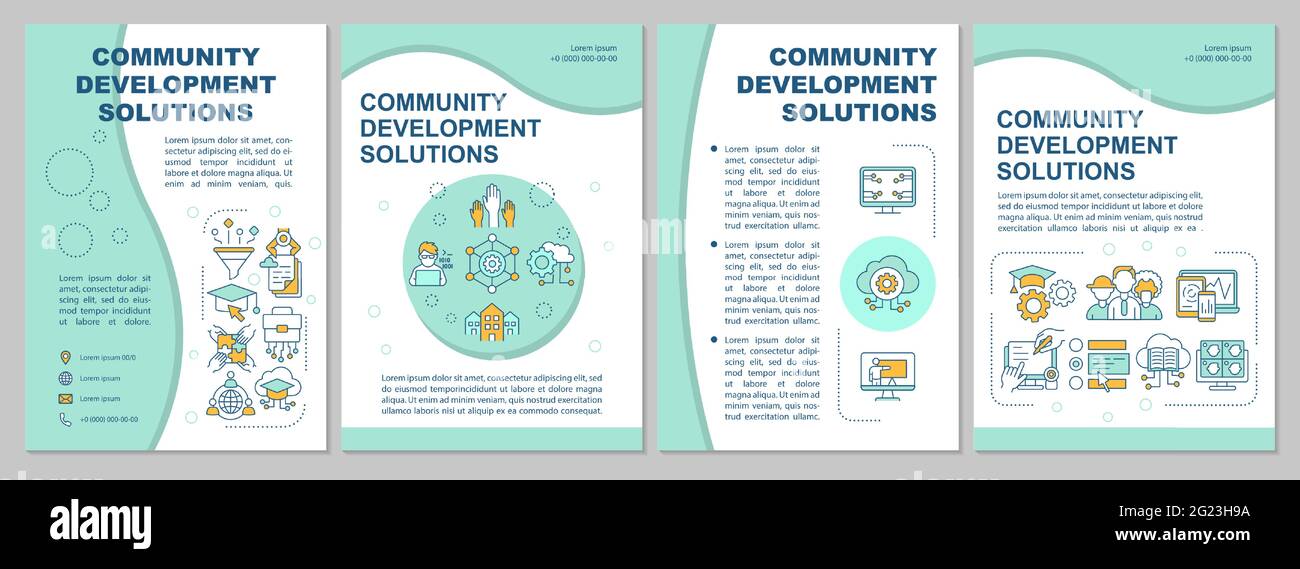 Community improvement solutions brochure template Stock Vector Image ...