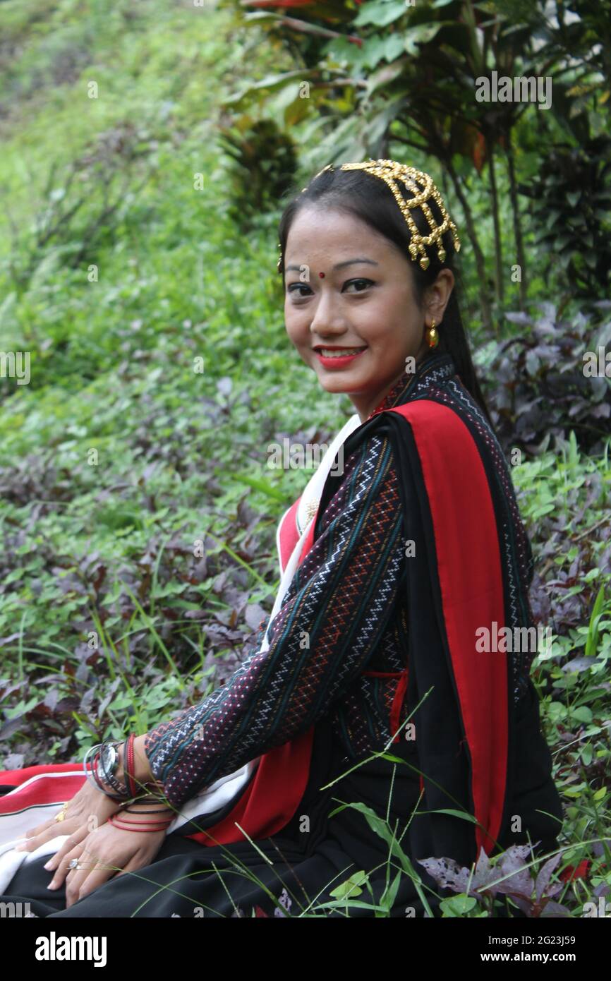 Beautiful Sikkim Girl Stock Photo - Alamy