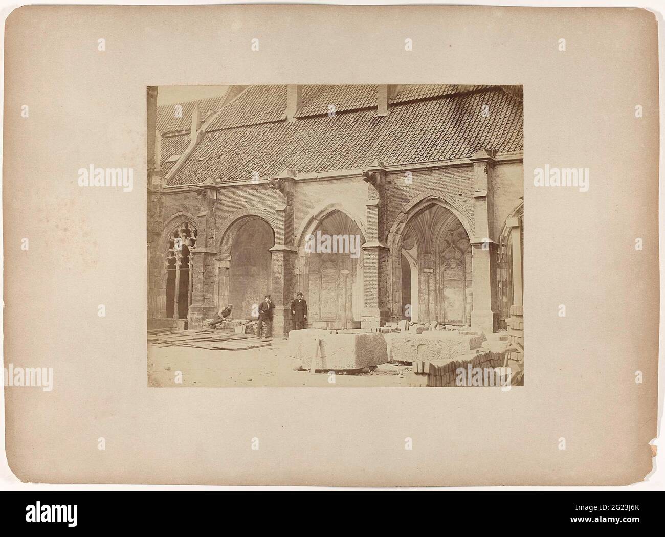 Restoration of the monastery situation of the Domkerk in Utrecht Stock ...