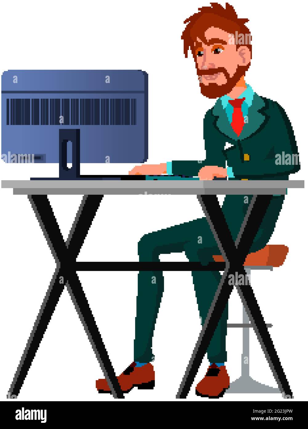 young man search job online cartoon vector Stock Vector Image & Art - Alamy