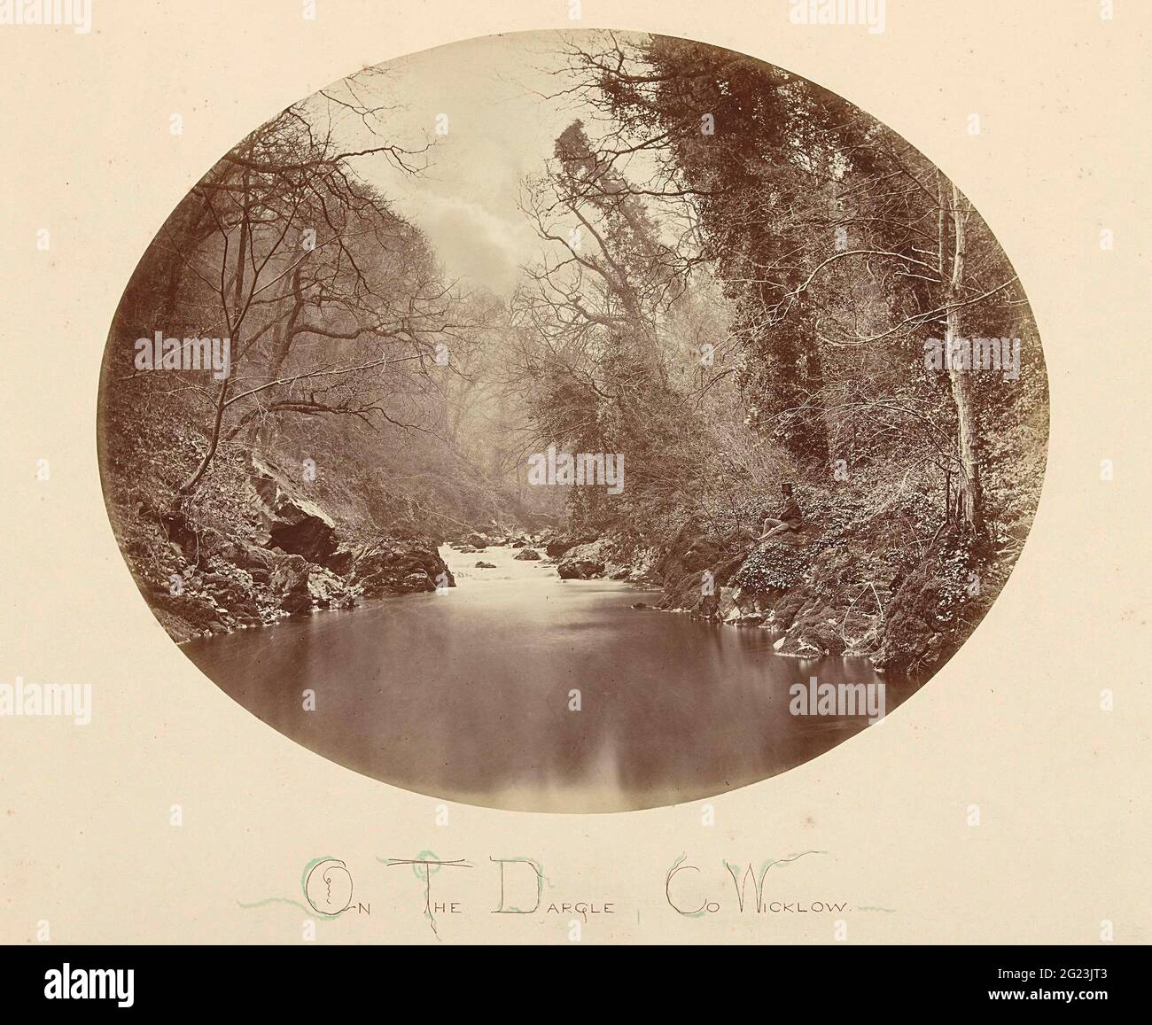 Landscape with the Dargle River, Ireland; On the Dargle, Co Wicklow ...