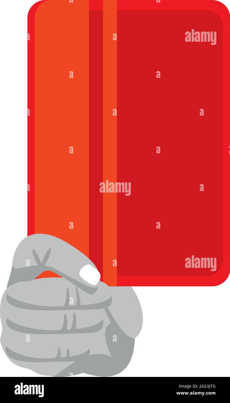 hand with red card Stock Vector Image & Art - Alamy