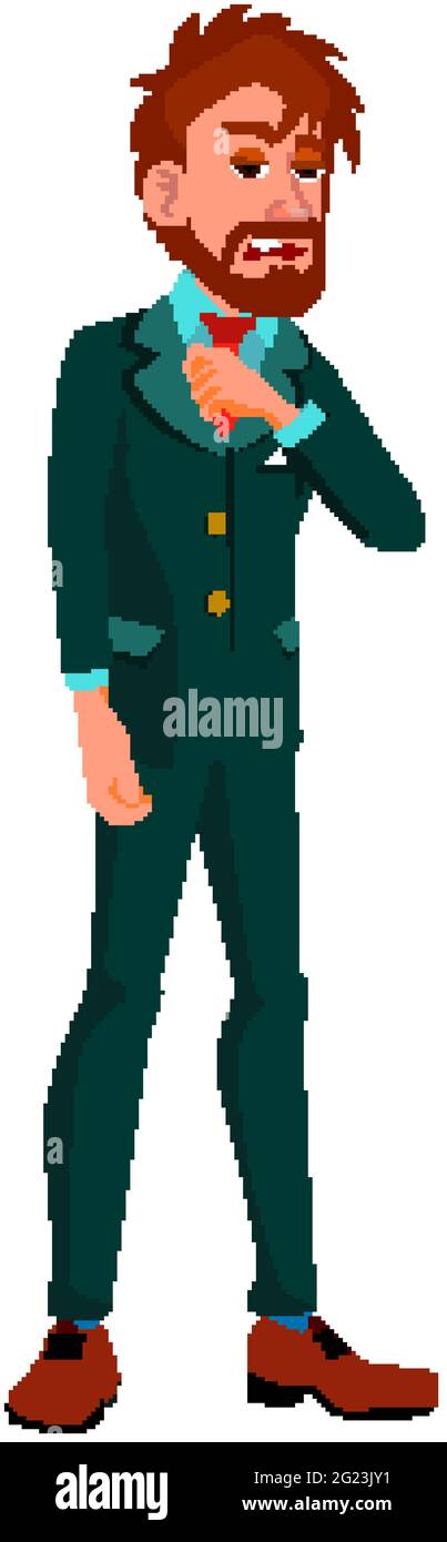 sad man telling about boring work cartoon vector Stock Vector Image ...