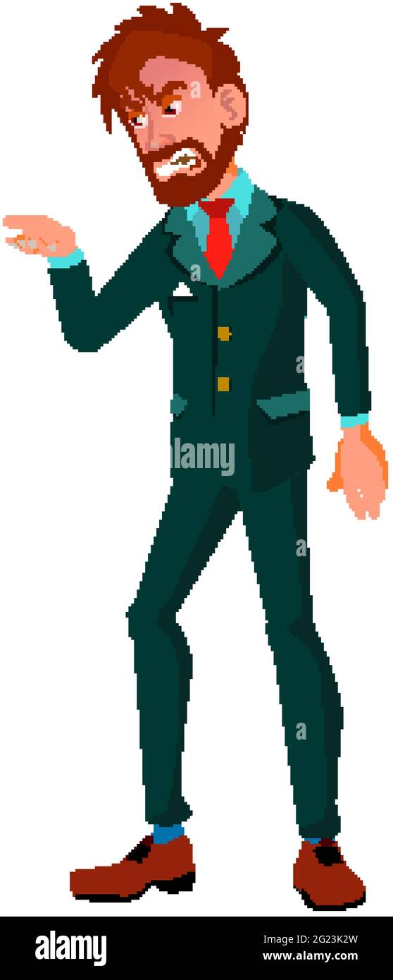 wicked caucasian businessman screaming at delivery service worker ...