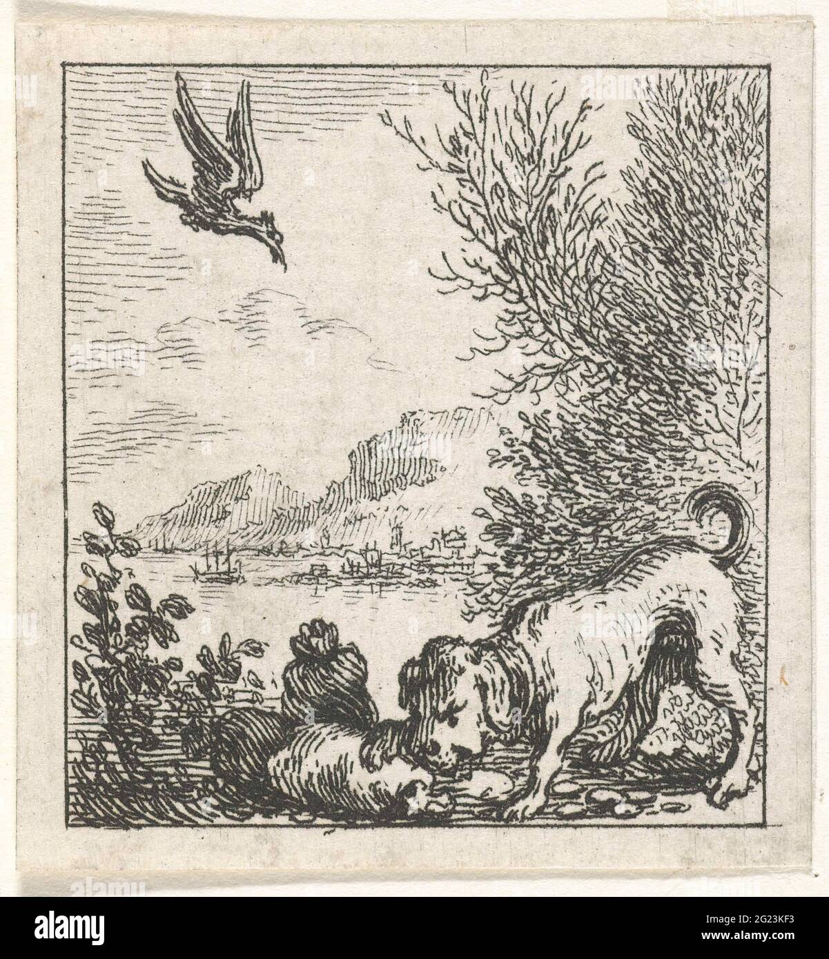 Fable of the dog and the vulture; Illustrations for fabber stories from ...