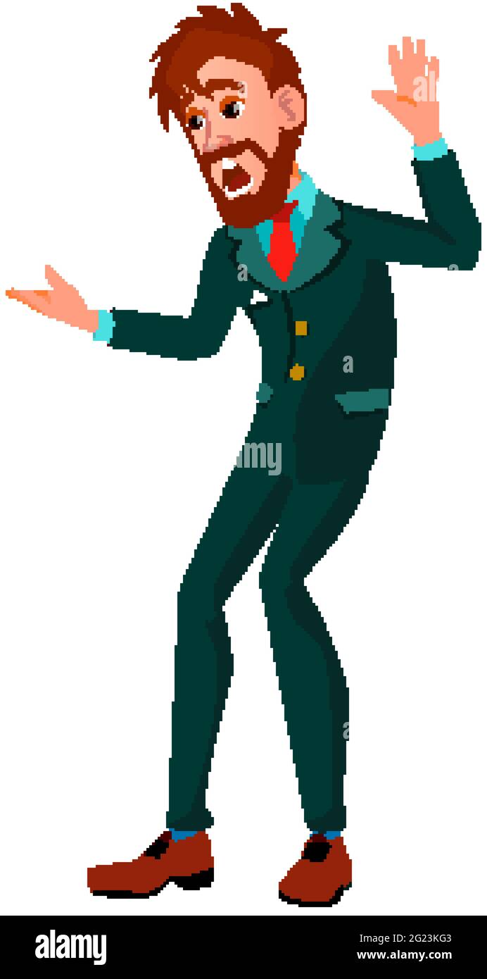 shocked elegant man lost job cartoon vector Stock Vector Image & Art ...