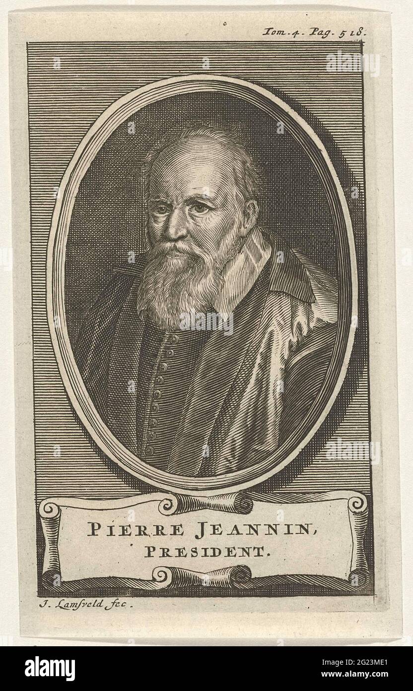 Portrait of Pierre Jeannin; Pierre Jeannin, president. Portrait bust in ...