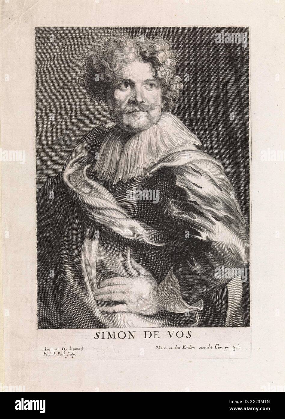 Portrait of the painter Simon de Vos Stock Photo - Alamy