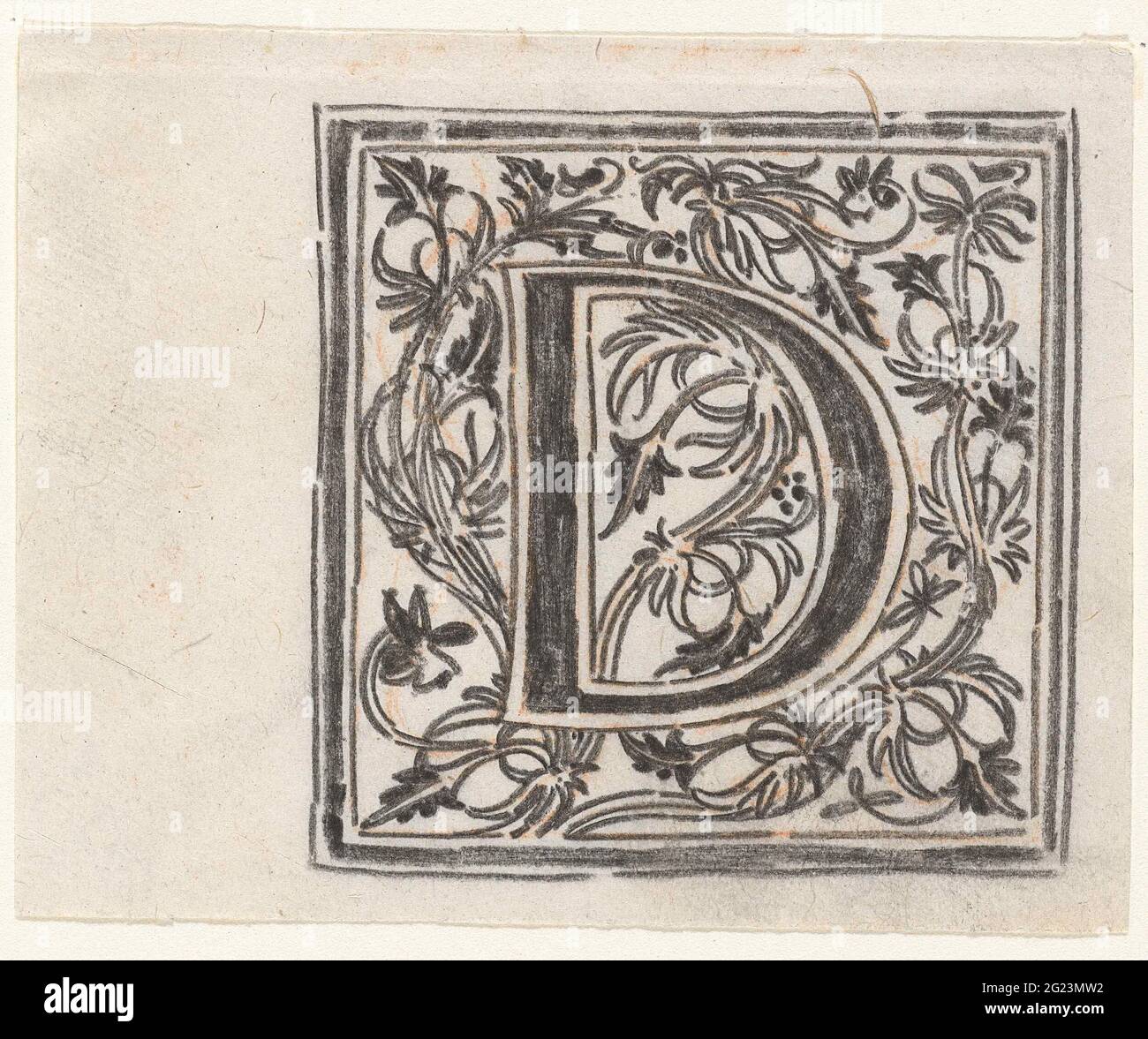 Decorated initial D Stock Photo - Alamy