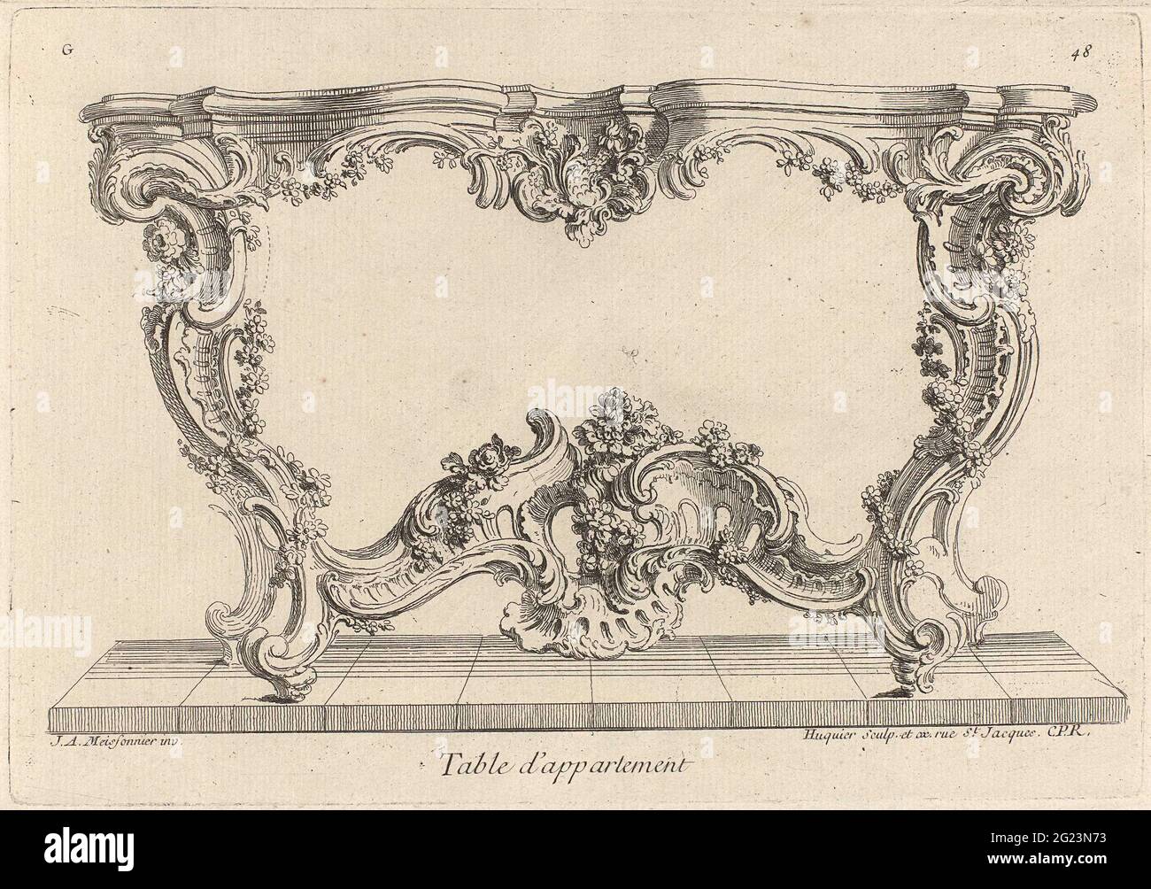 Seventh book of works by J. Meissonnier: Zevende Blad: Tafel.; Seventh ...