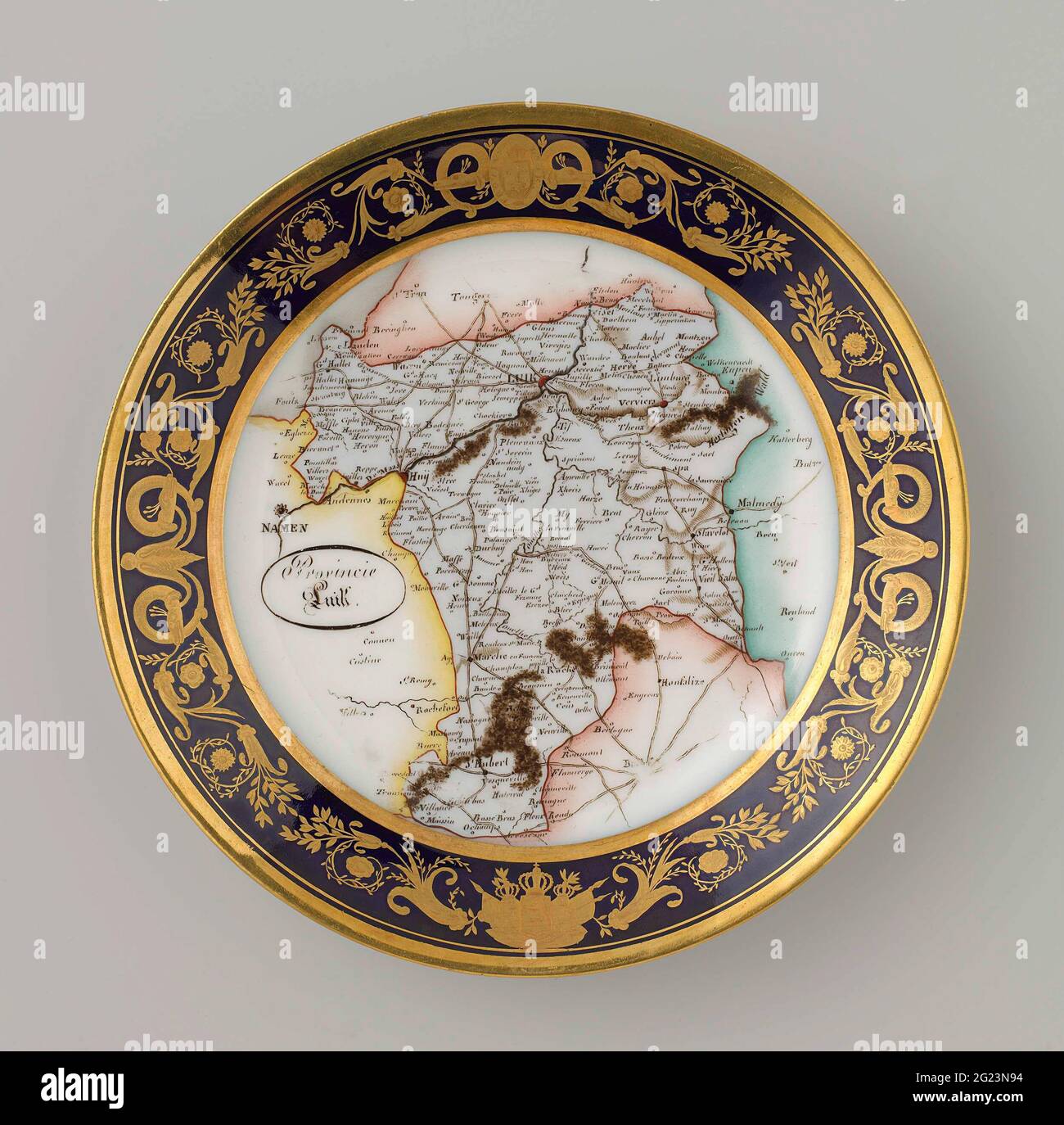 18 plates, each decorated with a Netherlandish province. These plates ...