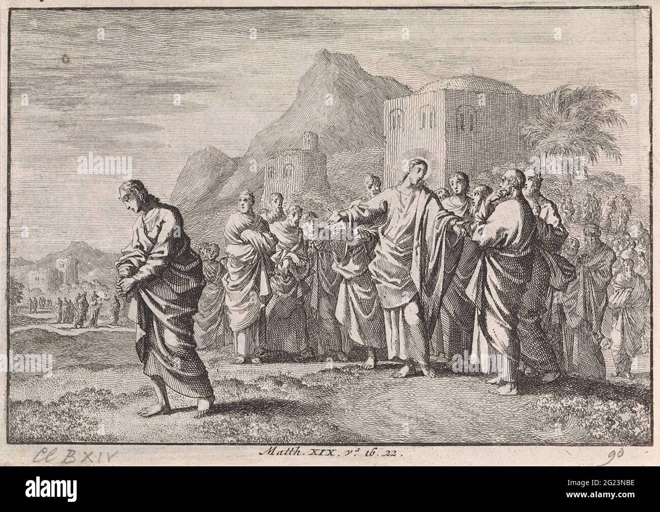 Christ gives advice to a rich young man Stock Photo - Alamy