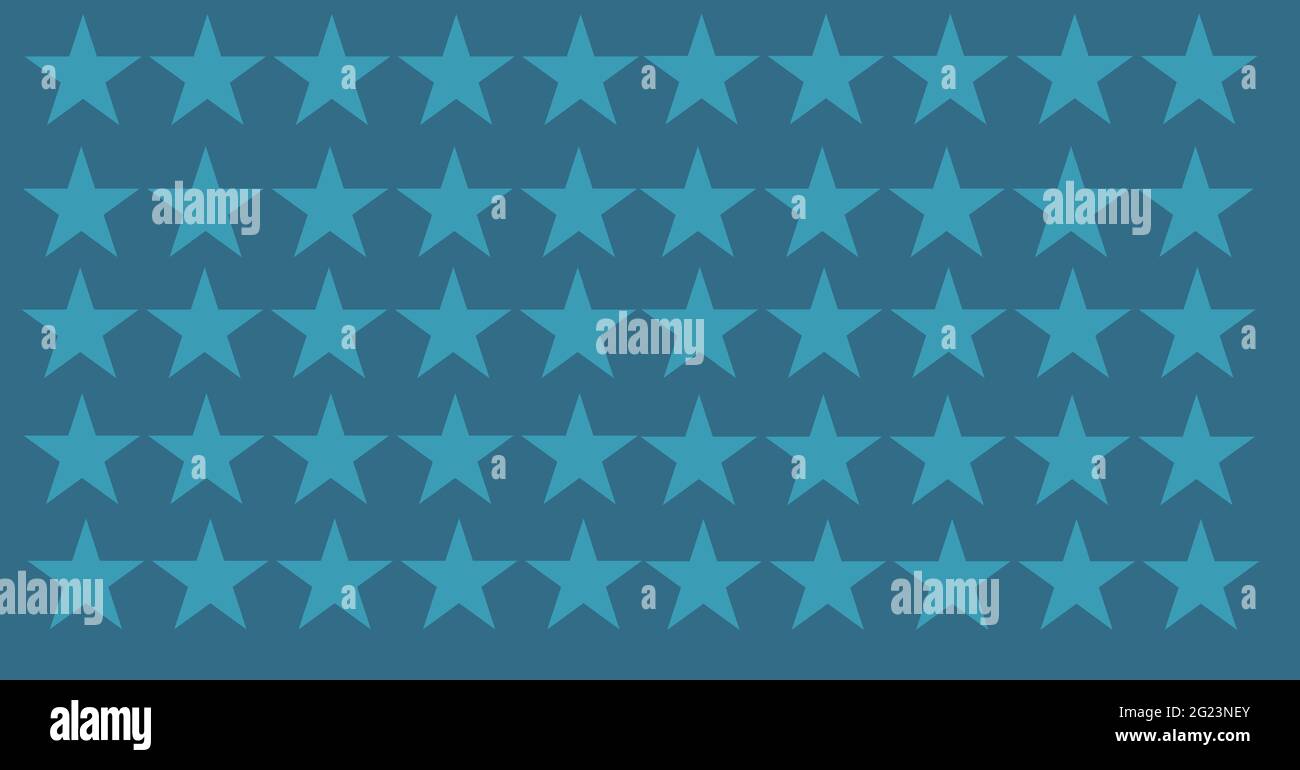 Illustration of multiple rows of blue stars on blue background Stock ...